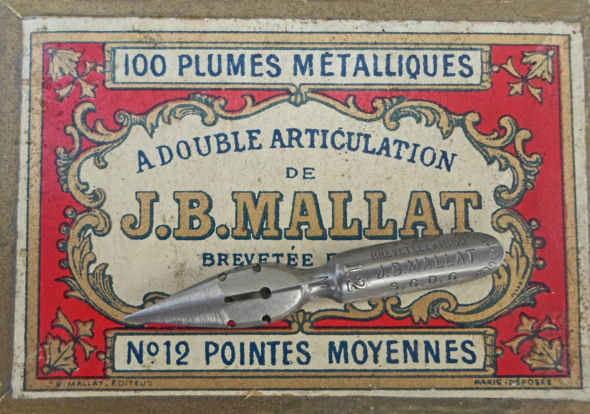 J.B. Mallat No.12 M (set of 6 nibs) - BART's vintage nibs and holders